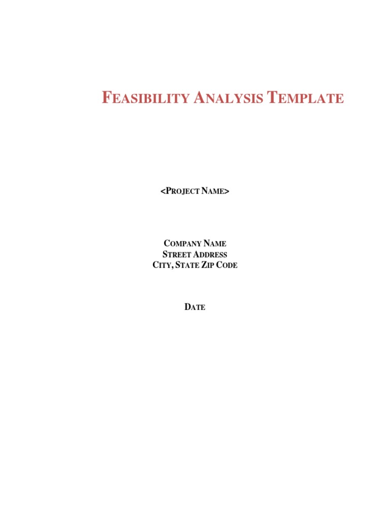 Template - Feasibility Study 1 | PDF | Feasibility Study | Production ...