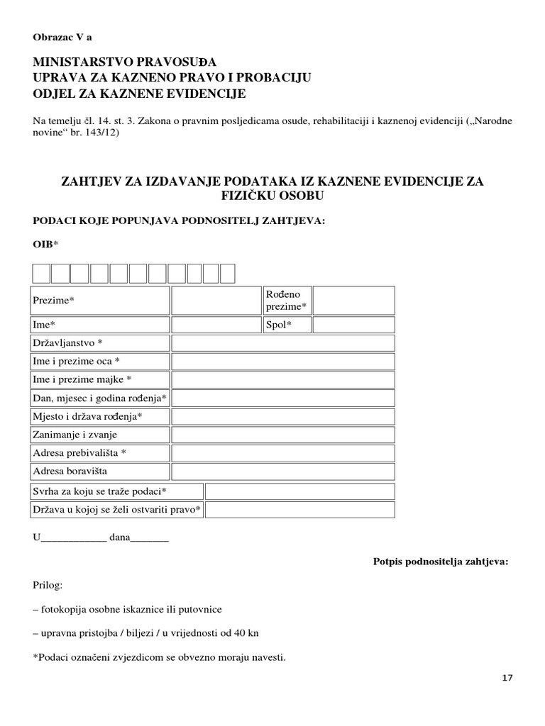 Obrazac Va PDF | PDF