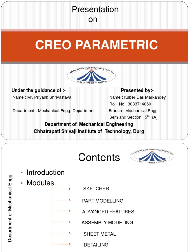 An Introduction to CREO Parametric: A Feature-Based Parametric Modeling Software for 3D ...