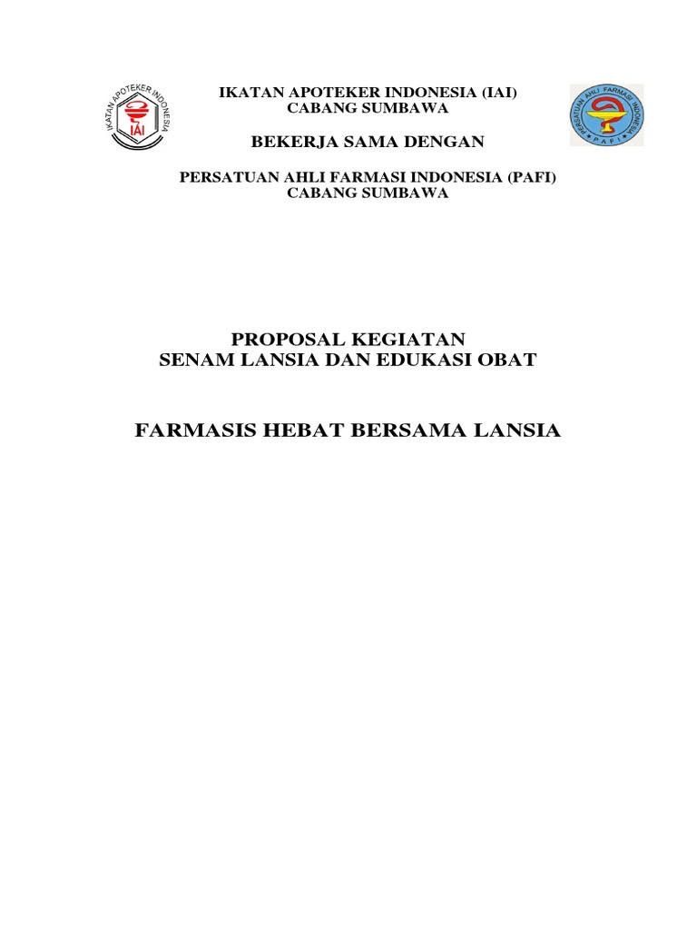 Proposal Senam Lansia | PDF