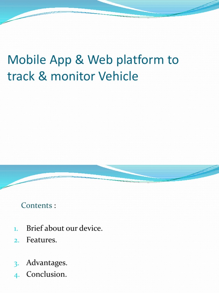 Mobile App & Web Platform To Track & Monitor Vehicle | PDF