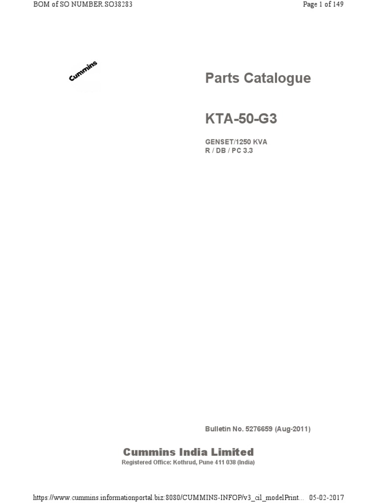 Kta 50 G3 | PDF | Screw | Cylinder (Engine)