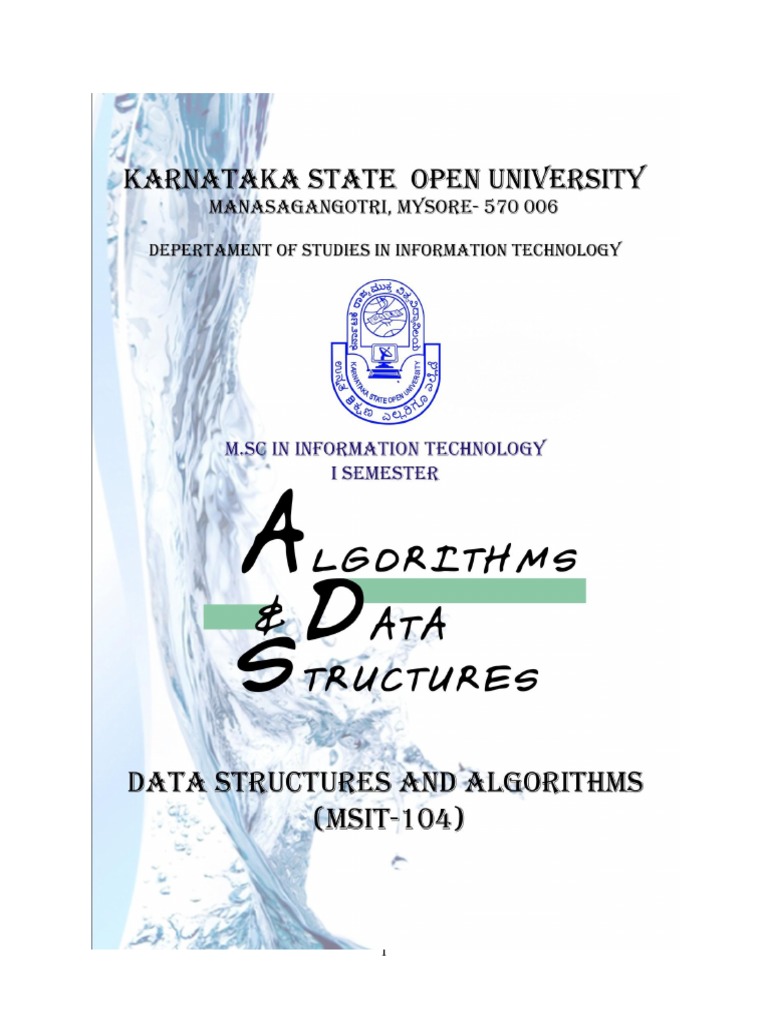 MSIT-104 Data Structure and Algorithms | PDF | Time Complexity ... MSIT-104 Data Structure and Algorithms | PDF | Time Complexity ...