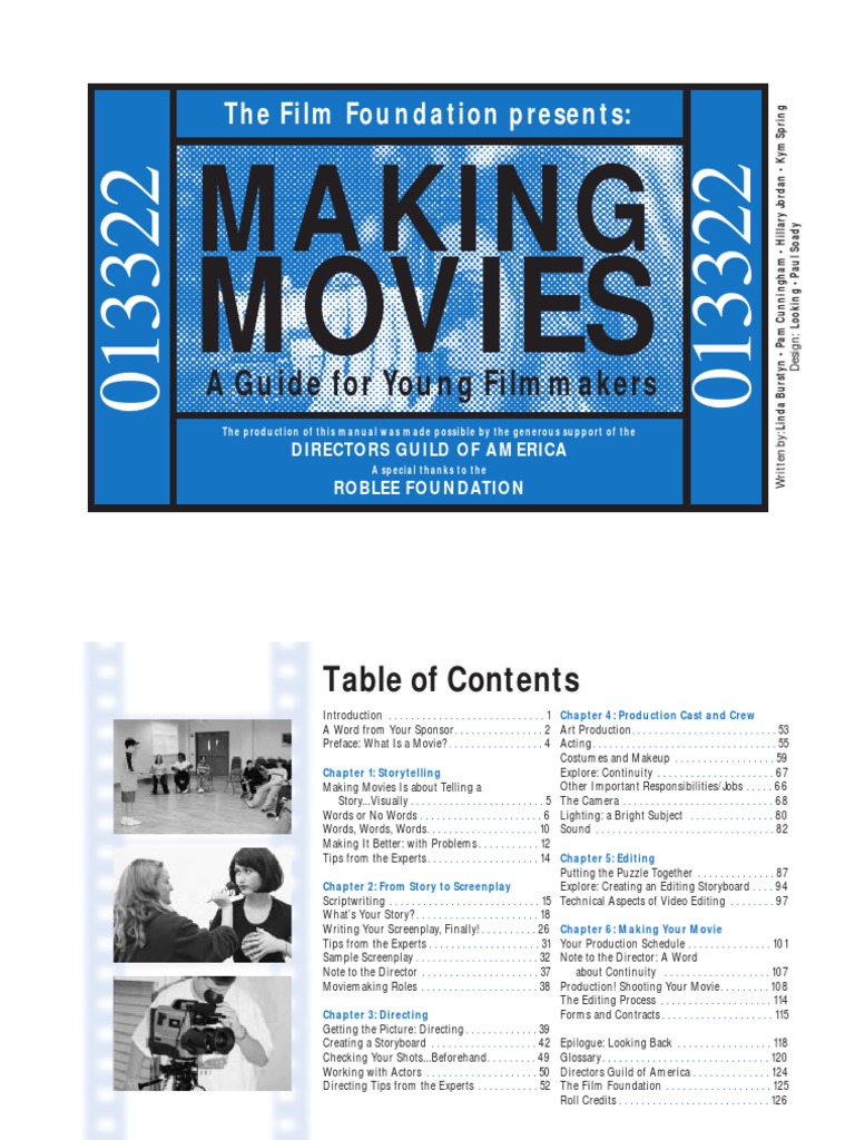 Making Movies Manual | PDF | Conversation | Filmmaking
