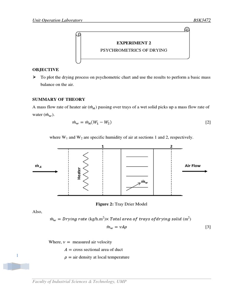 Psychrometrics of Drying | PDF | Humidity | Mass