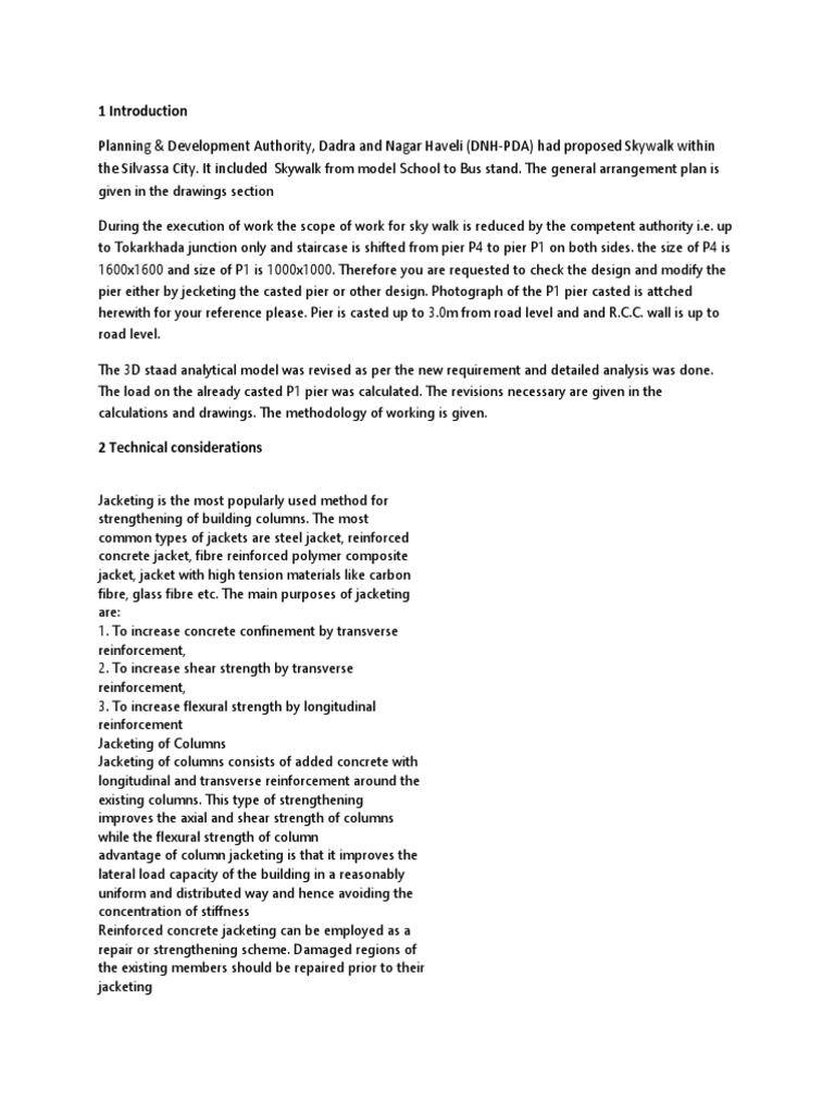 Pier Jacketing Report | PDF | Column | Concrete