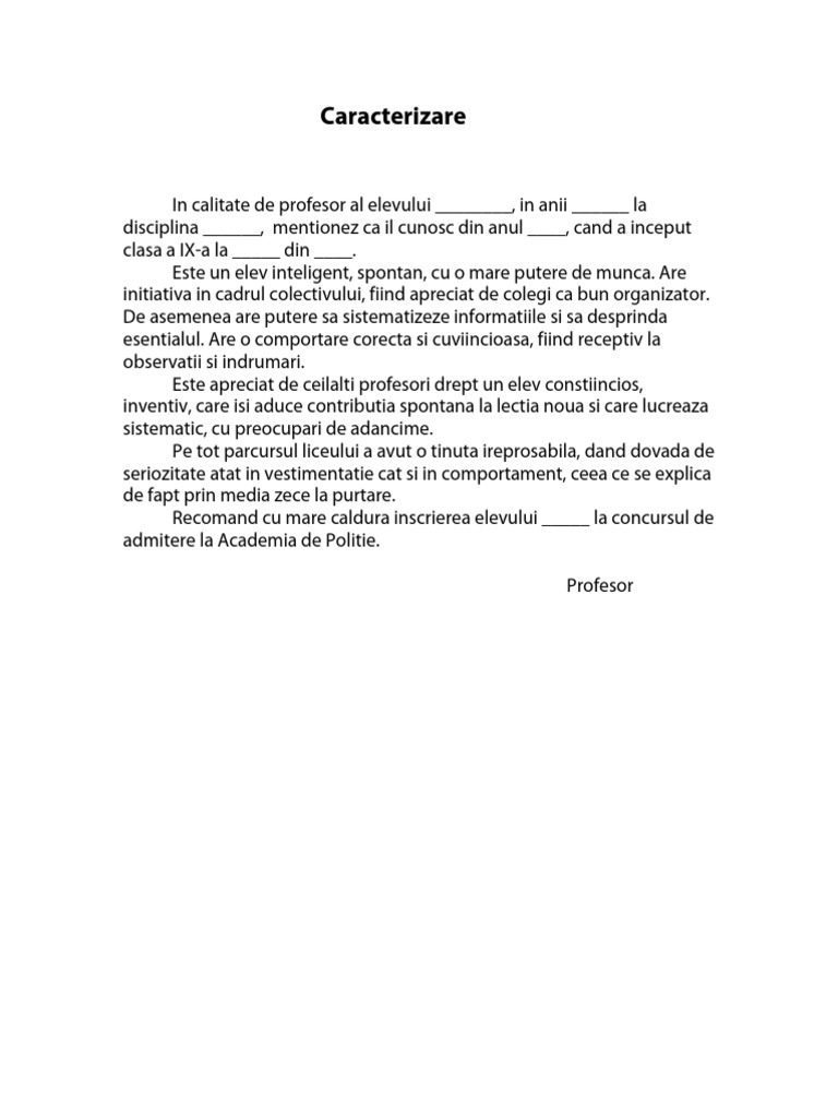 Caracterizare PDF | PDF