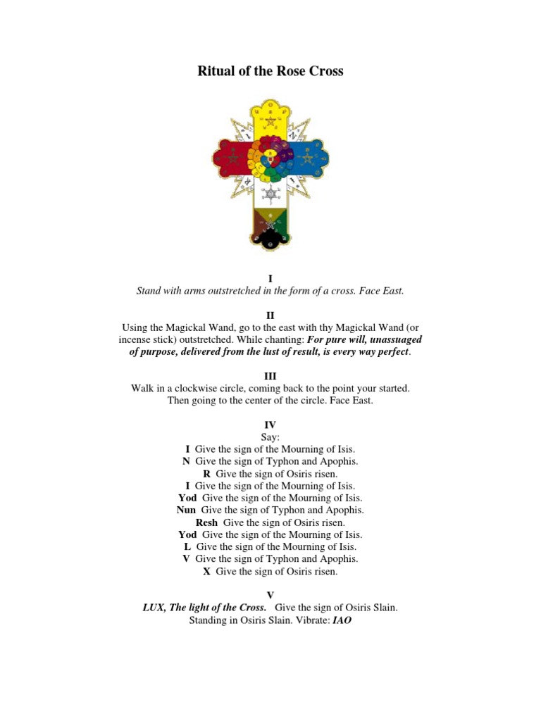 Golden Dawn - Ritual of The Rose Cross | PDF | Isis