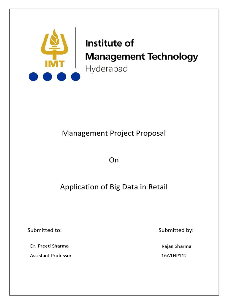 Management Project Proposal | PDF | Big Data | Retail