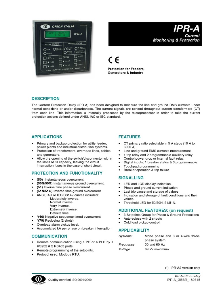 Ipr-A GBBR 180315 | PDF | Relay | Electronic Engineering