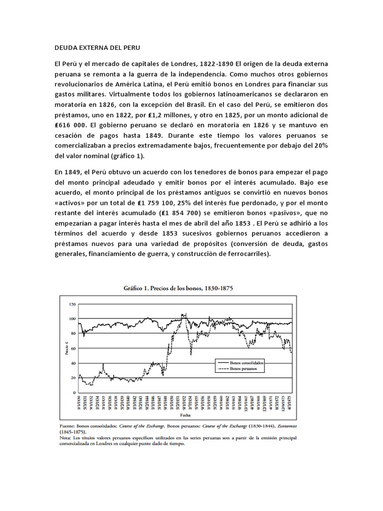 Deuda Externa Del Peru | PDF | Deuda | Libra esterlina