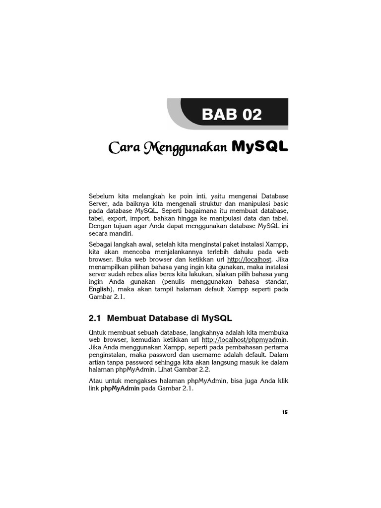 Panduan Praktis Menguasai Database Server MySQL | PDF | Metode & Bahan Ajar | Komputer