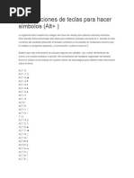 Tablas de Los Códigos ALT Disponibles en Windows | PDF | Ascii ...