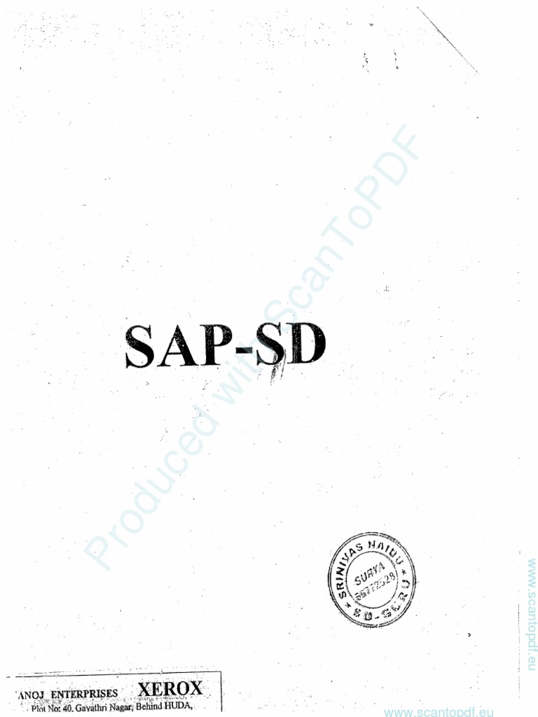 Sap SD Ravi Notes | PDF