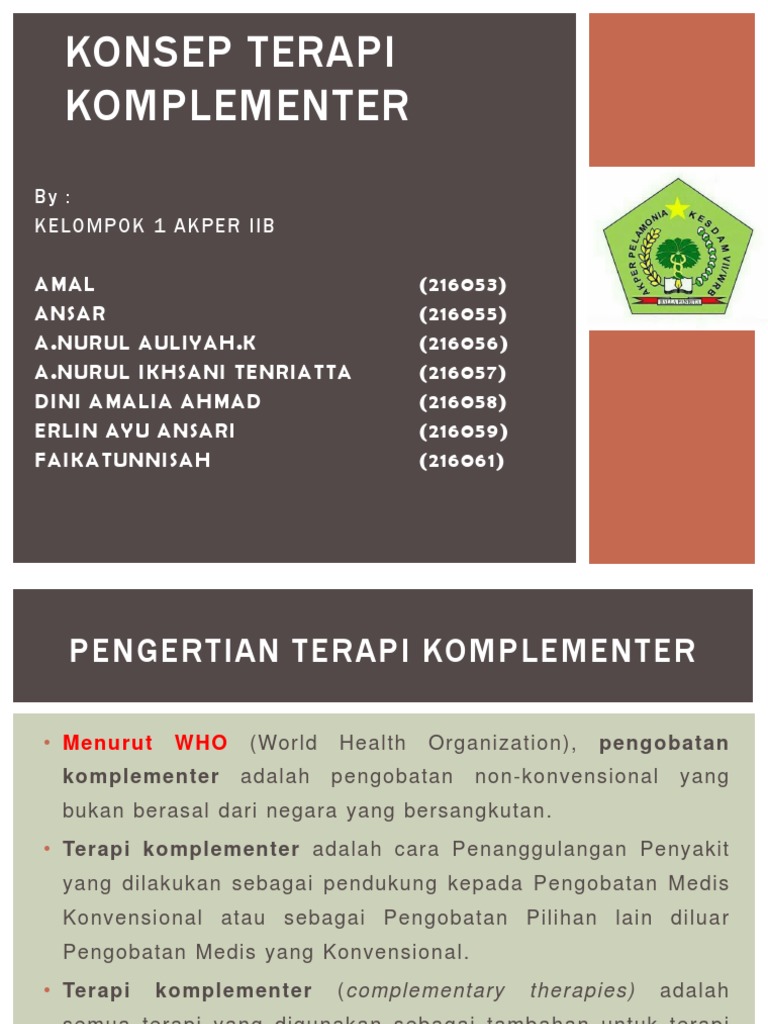 Konsep Terapi Komplementer | PDF