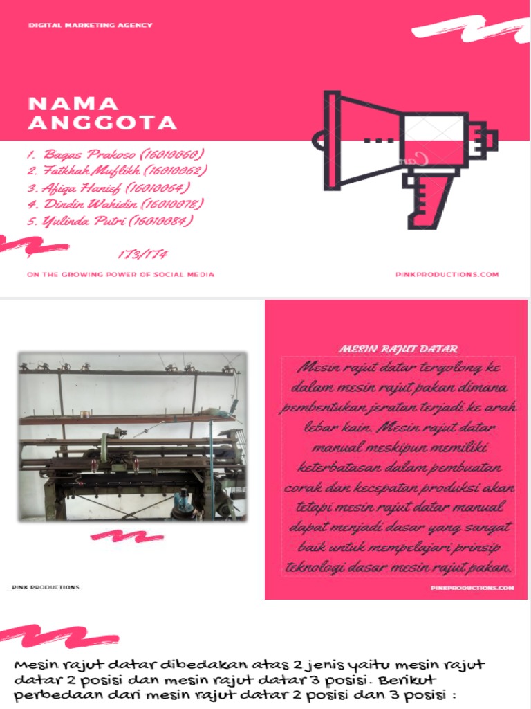 Elemen Mesin Rajut | PDF