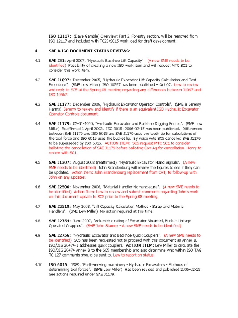 SAE Standards For Earthmoving Equipment | PDF | International ...