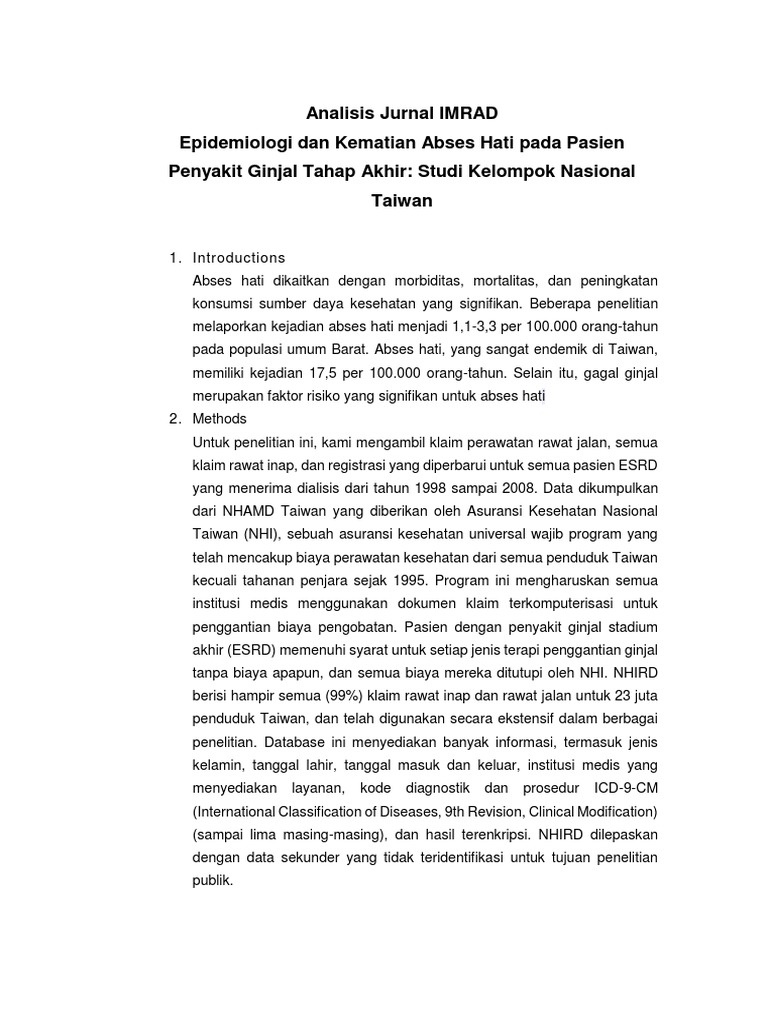 Analisis Jurnal IMRAD | PDF