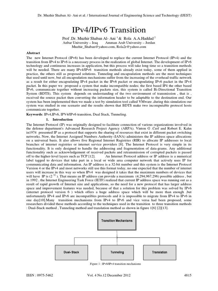 IPv 4 | PDF | I Pv6 | Internet Protocols