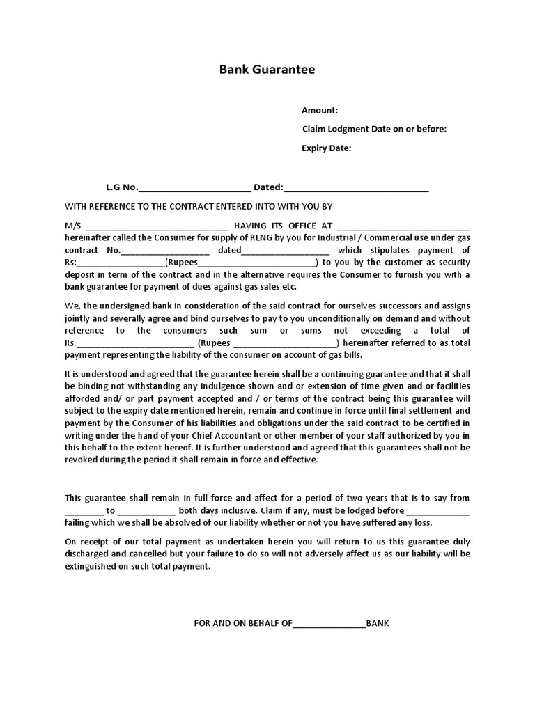 Bank Guarantee | PDF | Guarantee | Payments