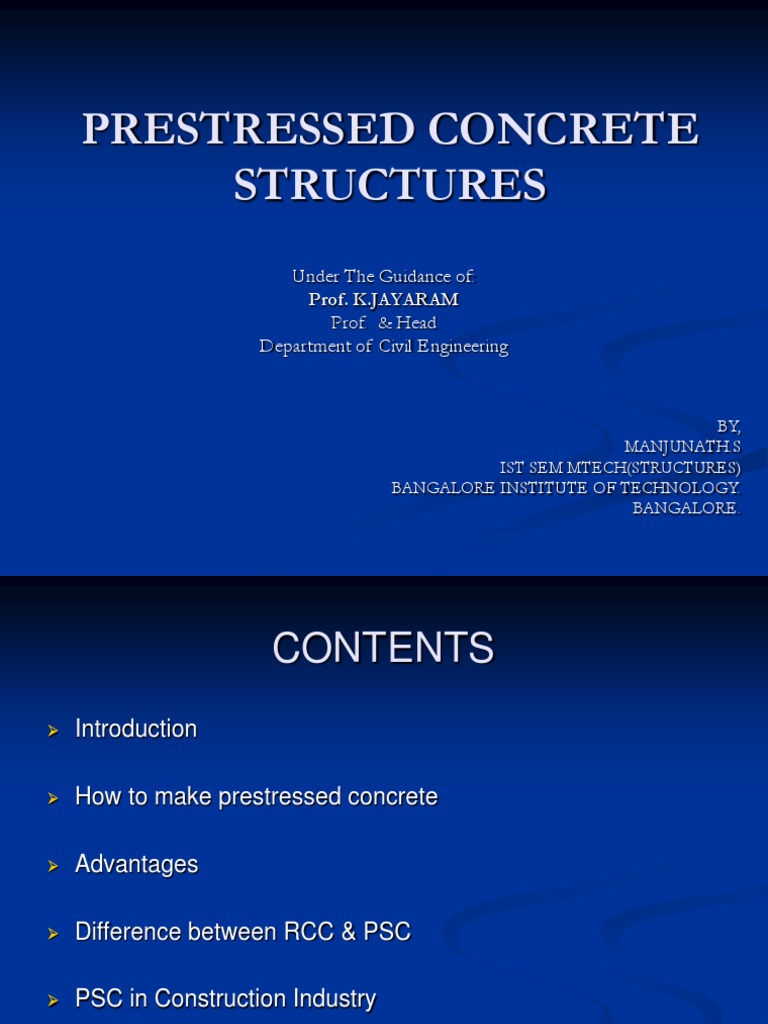 Pre Stressed Concrete Structures | PDF | Prestressed Concrete | Concrete