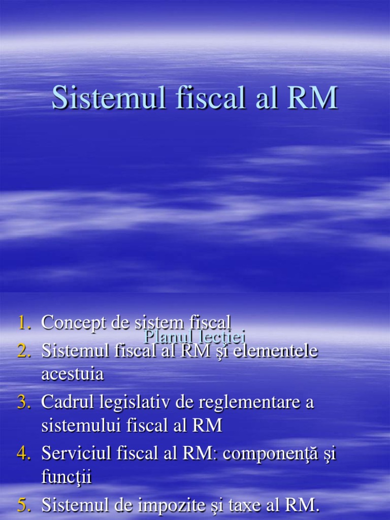 Moldova Sistemul Fiscal | PDF