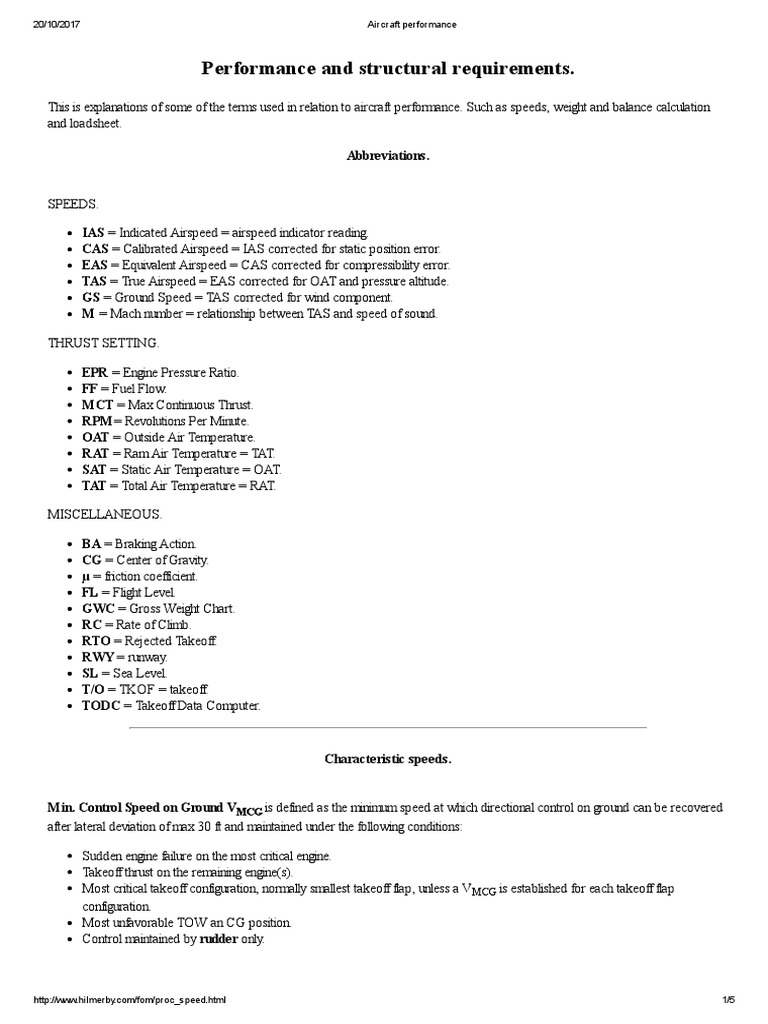 Aircraft Performance | PDF | Airspeed | Takeoff
