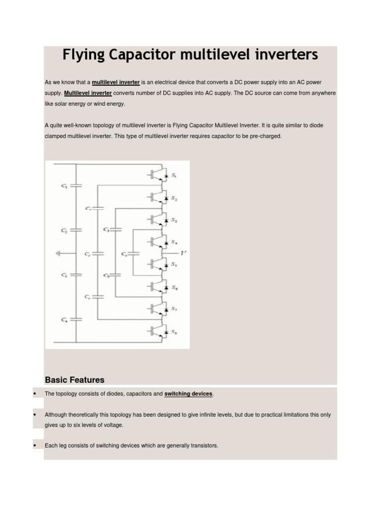 Flying Capacitor Multilevel Inverters | Download Free PDF | Power Inverter | Capacitor