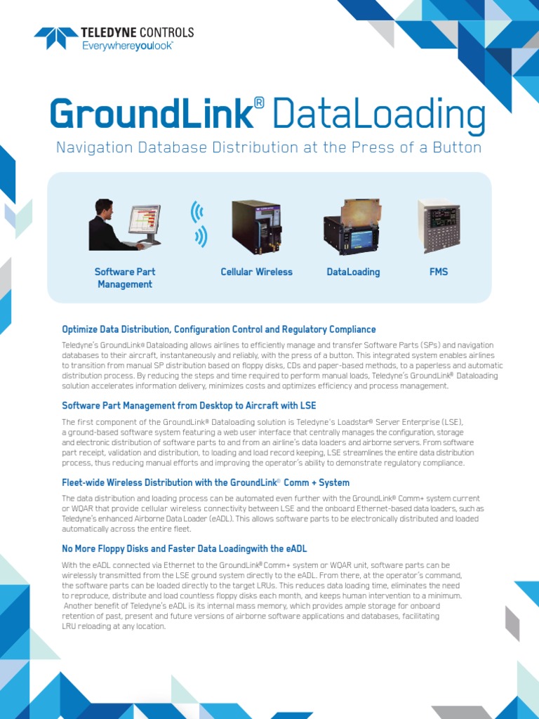 Teledyne GroundLink Dataloading Brochure | PDF | Databases | Wireless