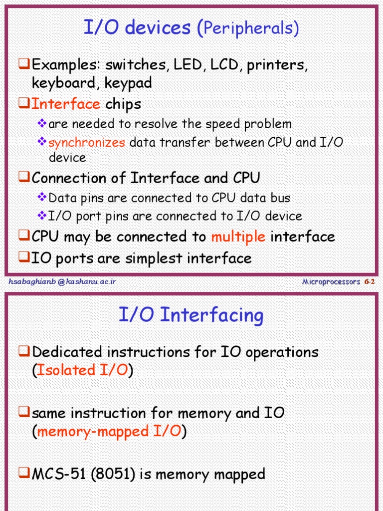 I/O Devices (: Peripherals) | PDF | Input/Output | Central Processing Unit