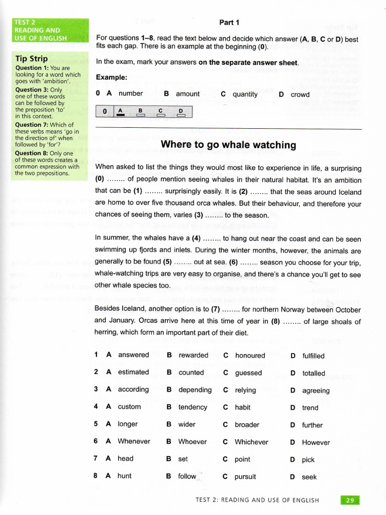 Fce Test 2 Use of English020 | PDF