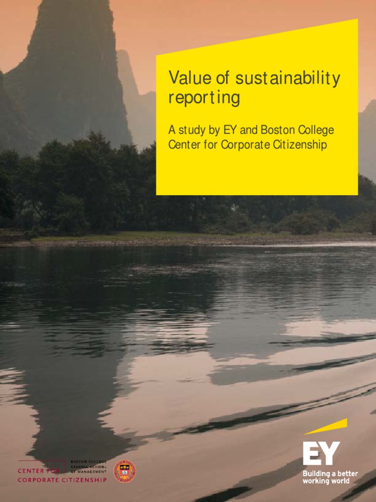 EY Value of Sustainability Reporting | PDF | Corporate Social ...