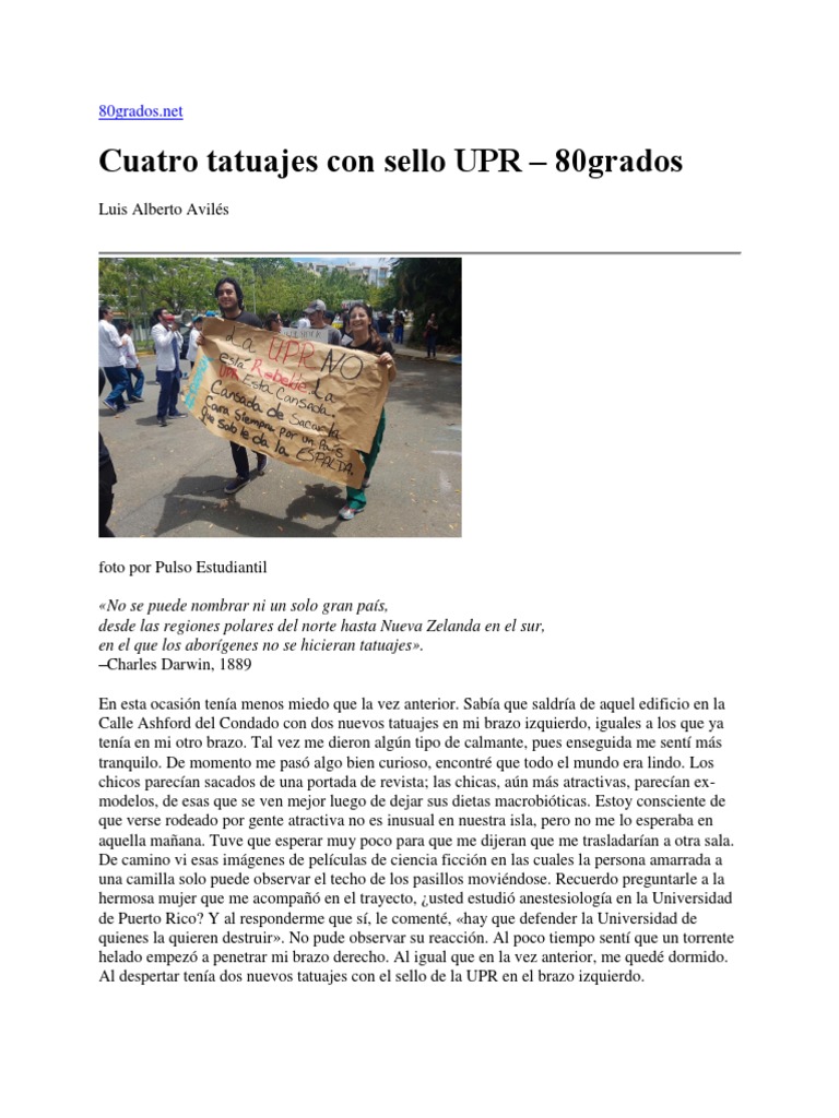 Tatuajes UPR: Identidad y Resistencia | PDF | Hospital | Puerto Rico