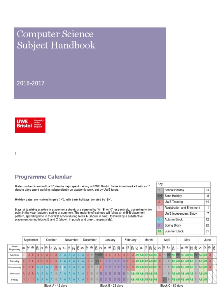 PGCE Secondary Computer Science Handbook | PDF | Educational Assessment ...