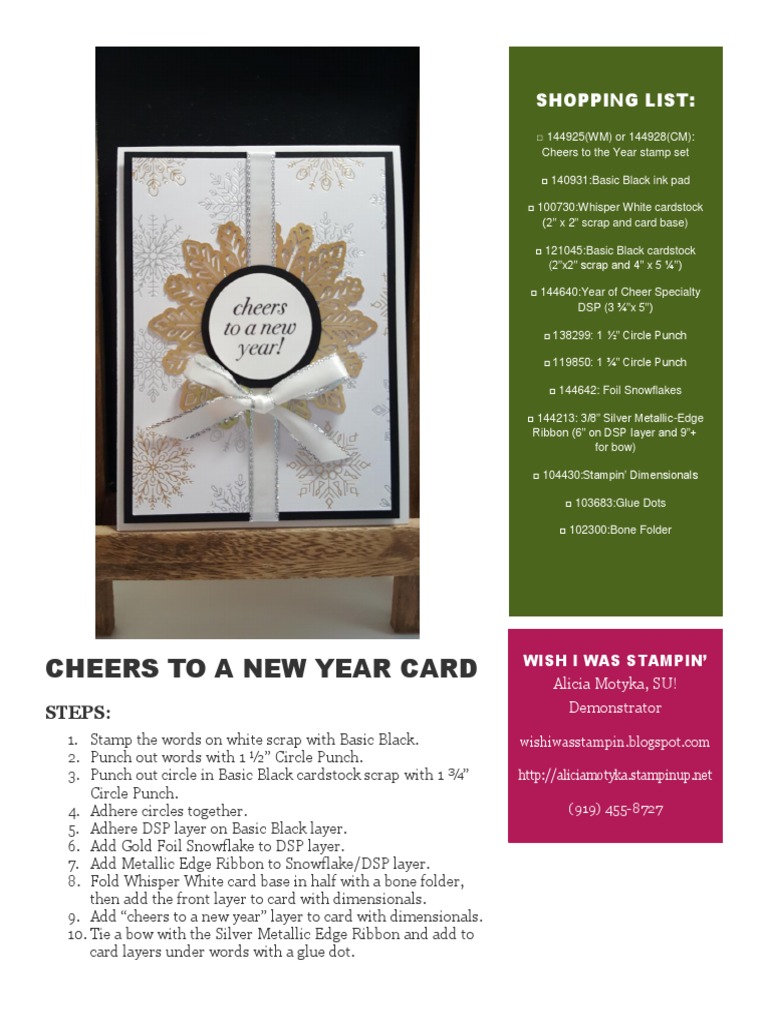 Cheers To A New Year Card: Shopping List | PDF | Nature | Leisure