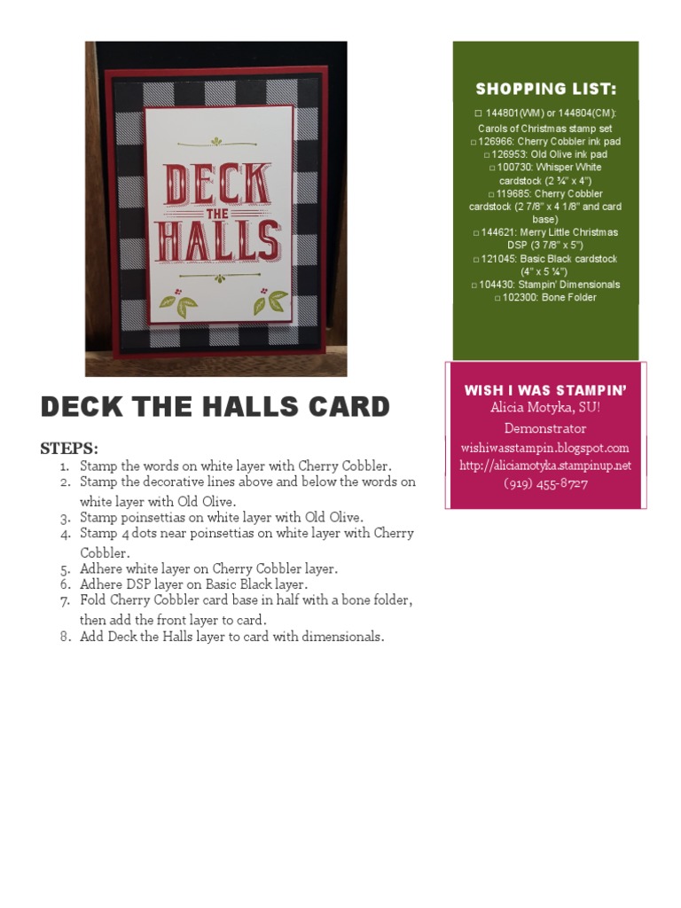 Deck The Halls Card | PDF