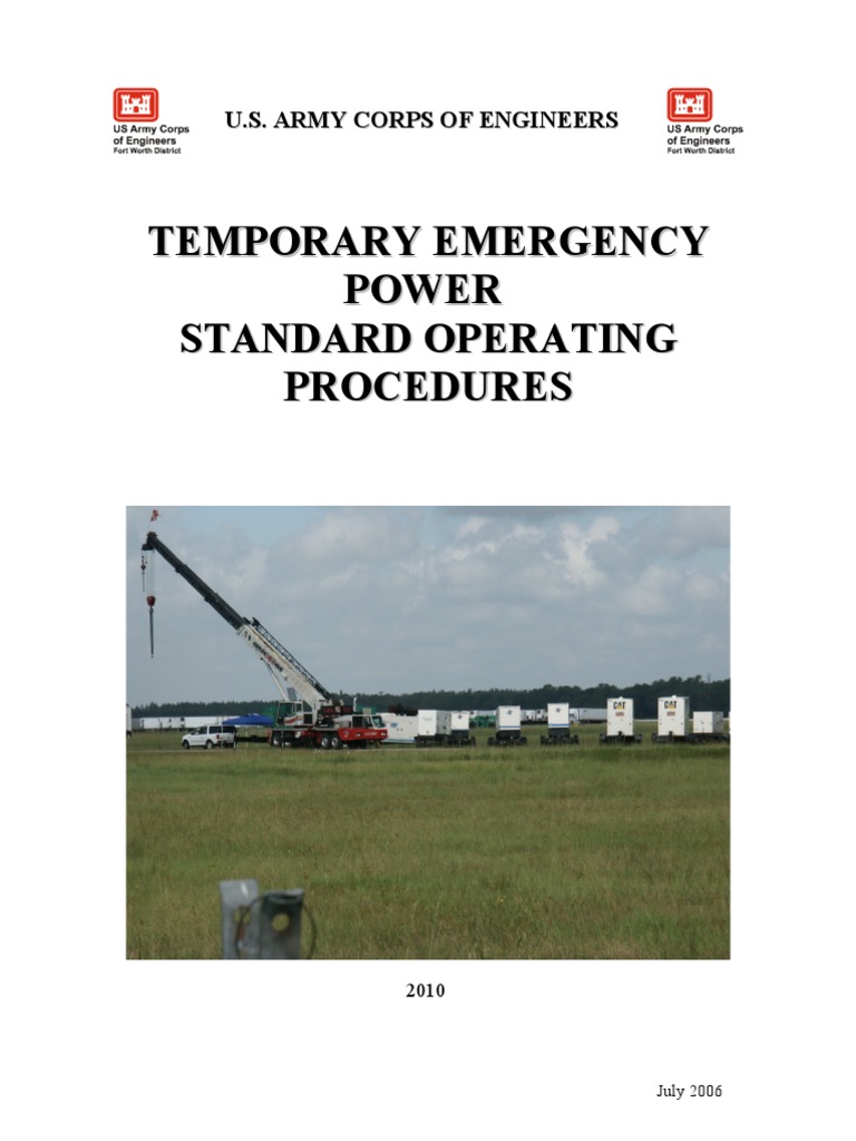 Emergency Power SOP | PDF | Business