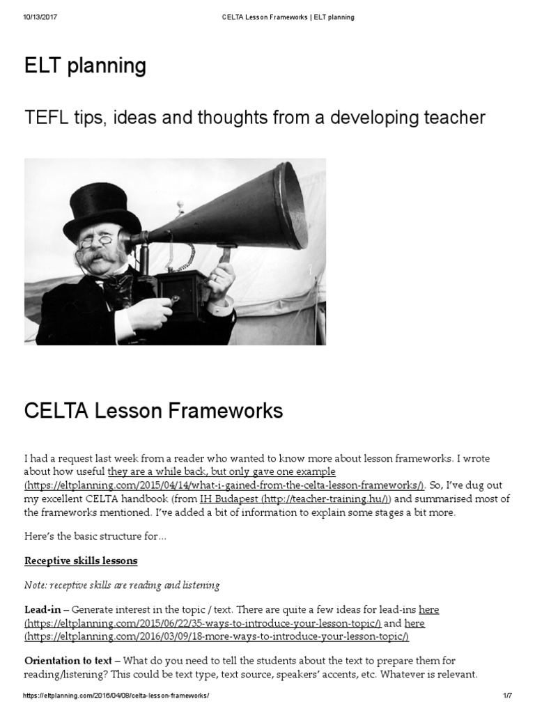 CELTA Lesson Frameworks - ELT Planning | PDF | Second Language | Linguistics