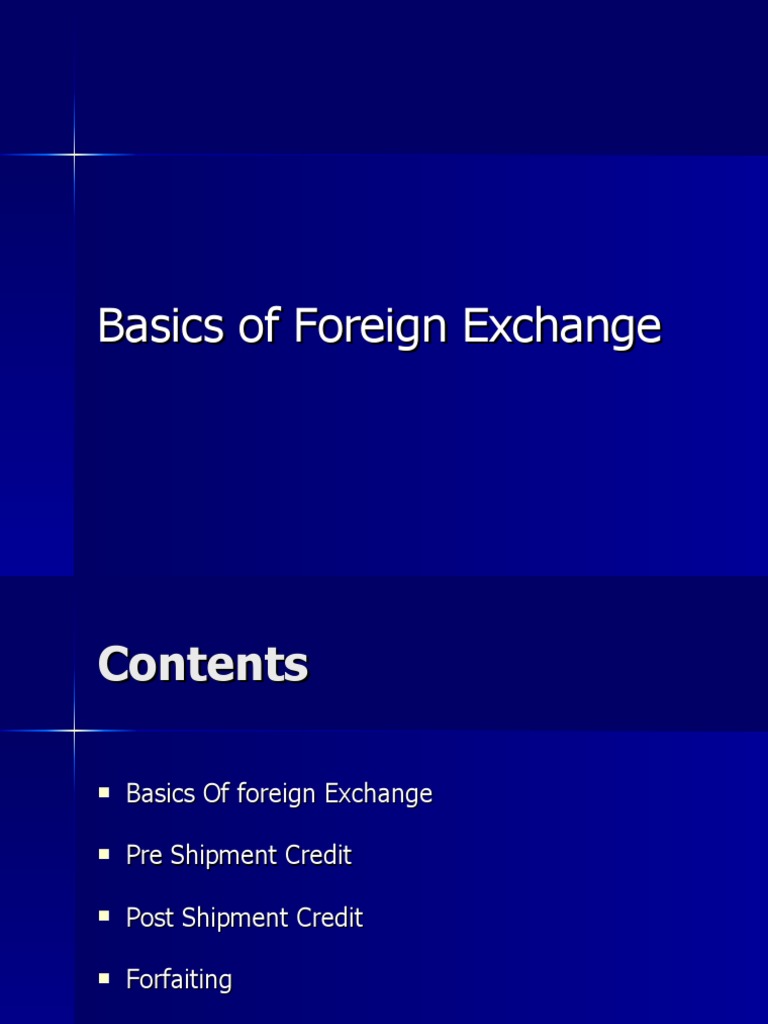 Basics of Foreign Exchange | Download Free PDF | Foreign Exchange ...