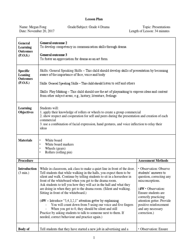 Lesson Plan: Skills: General Speaking Skills - This Child Should | PDF ...