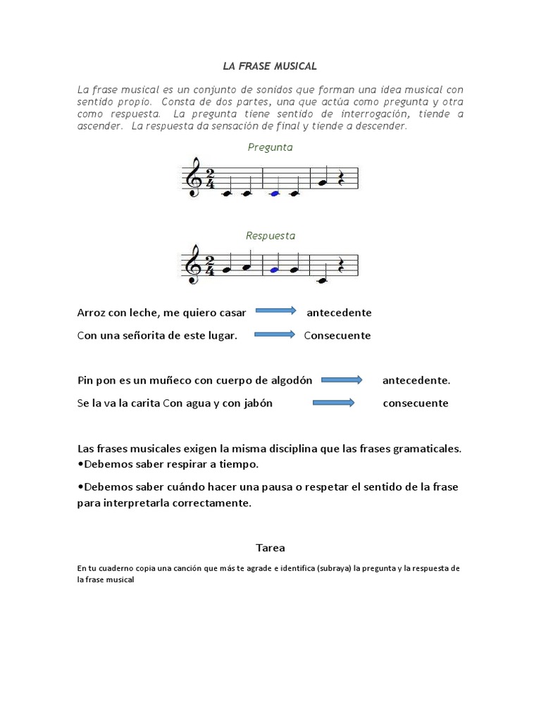 La Frase Musical | PDF | Artes del Lenguaje y Comunicación | Relaciones ...