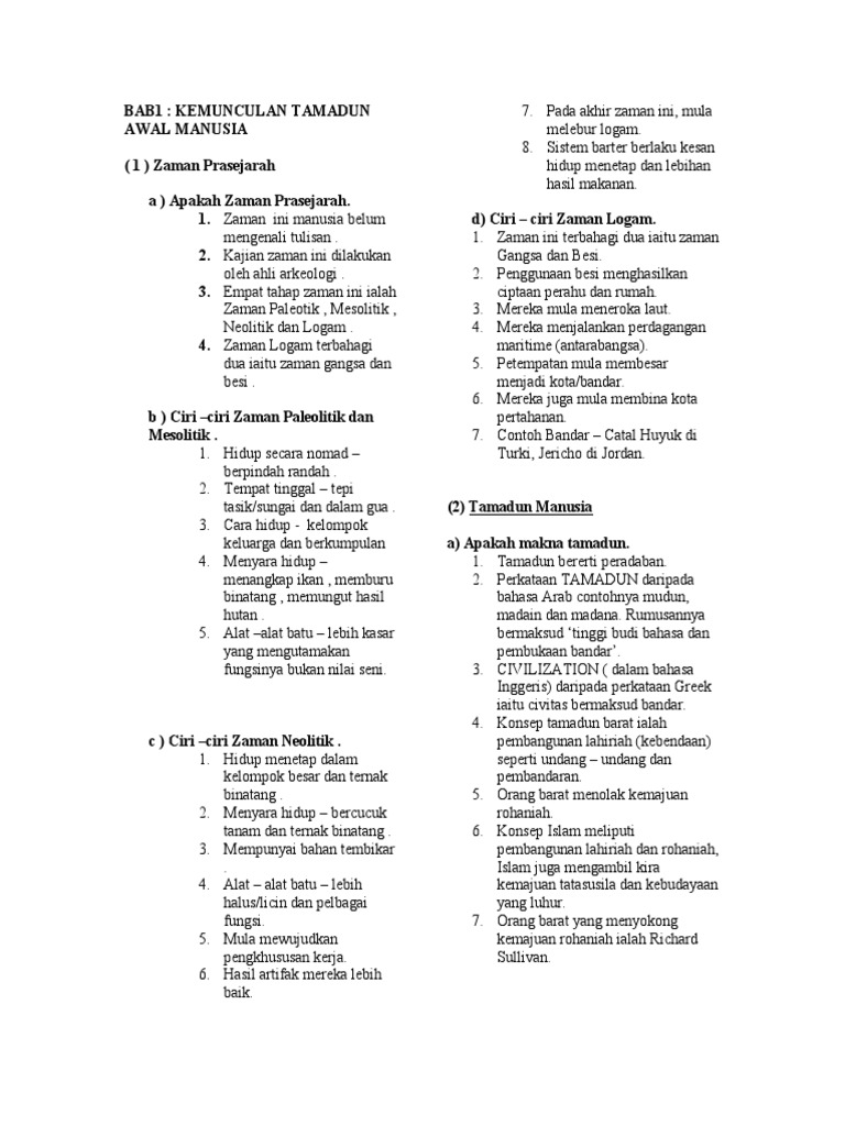 Form4 Sejarah Notes | PDF