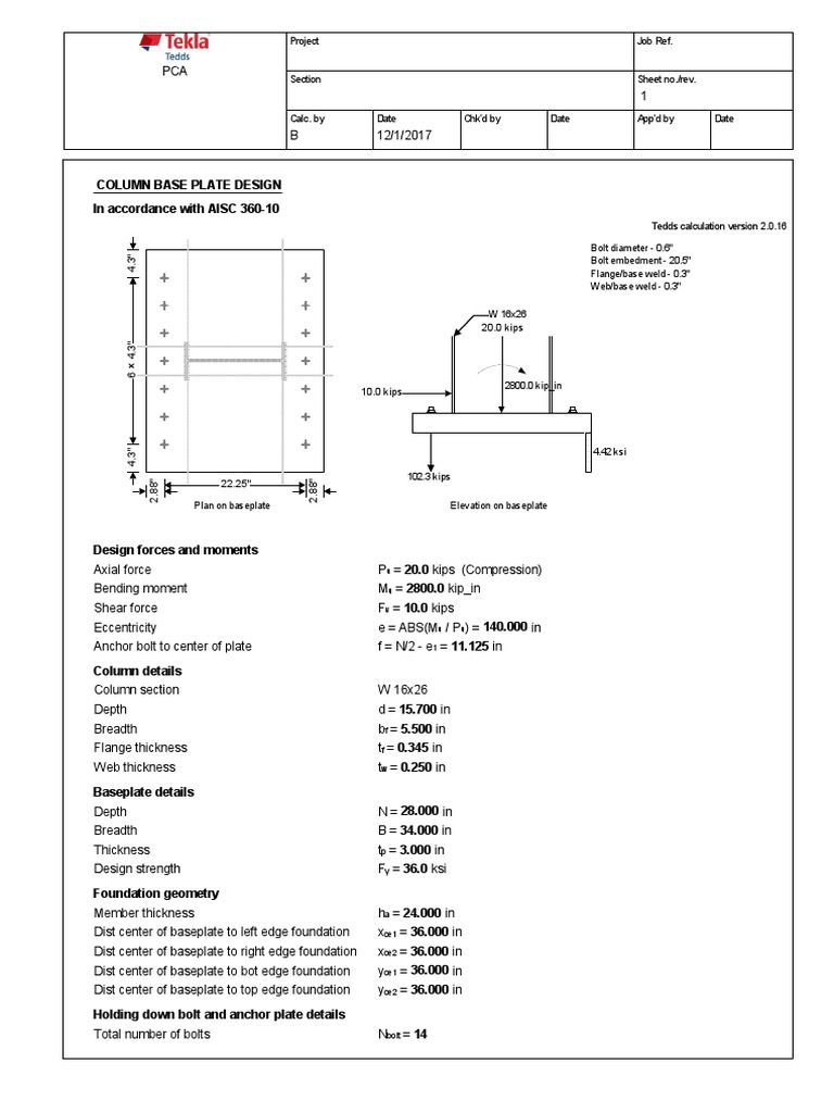 Base Plate 2 | PDF | Strength Of Materials | Bending