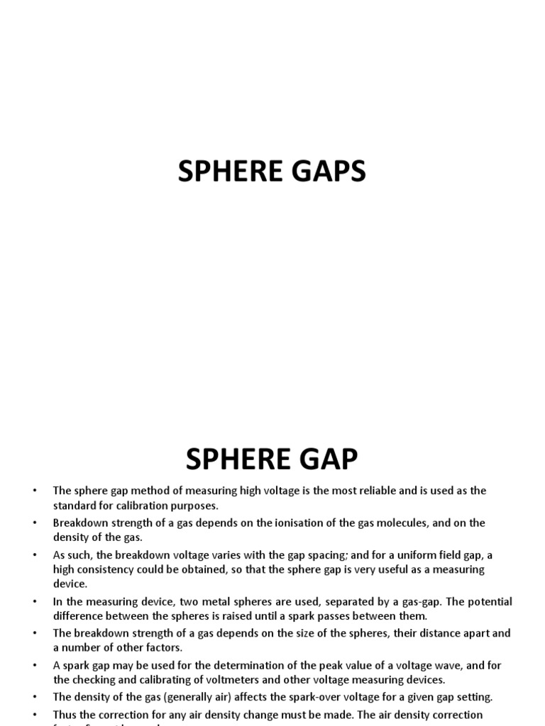 Sphere Gap | PDF | High Voltage | Voltage