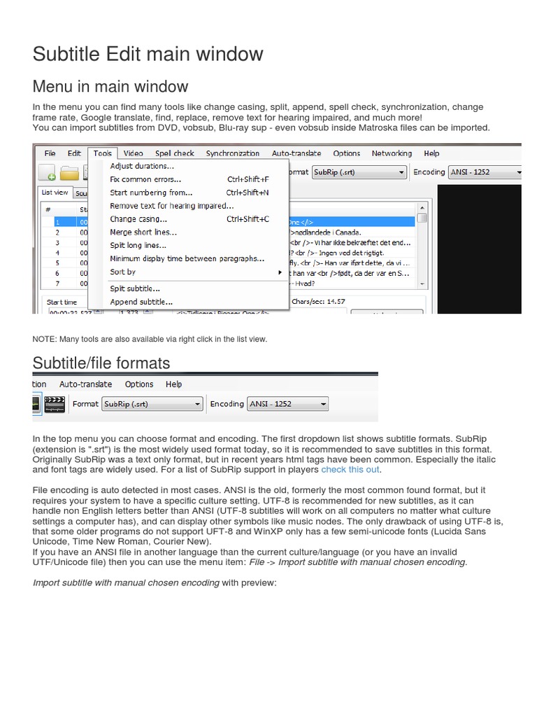 A Comprehensive Guide to Subtitle Editing Tools and Features: An ...