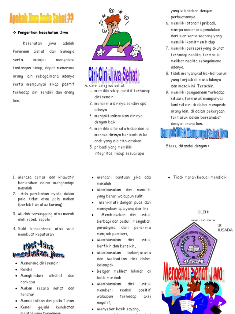 Leaflet Sehat Jiwa | PDF