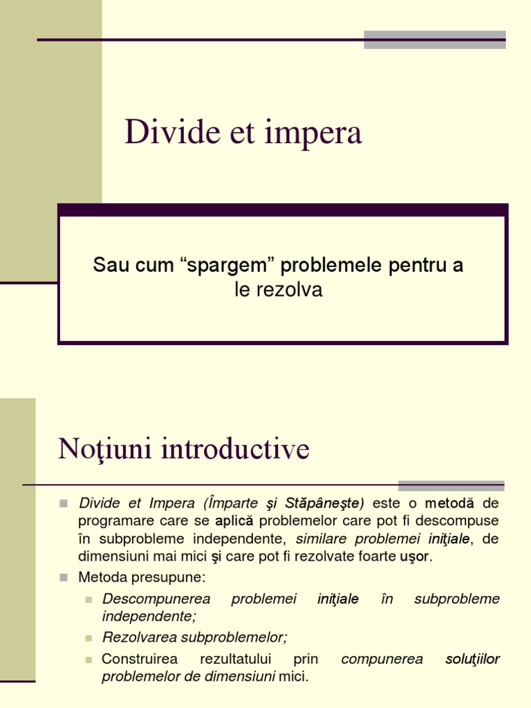 Divide Et Impera