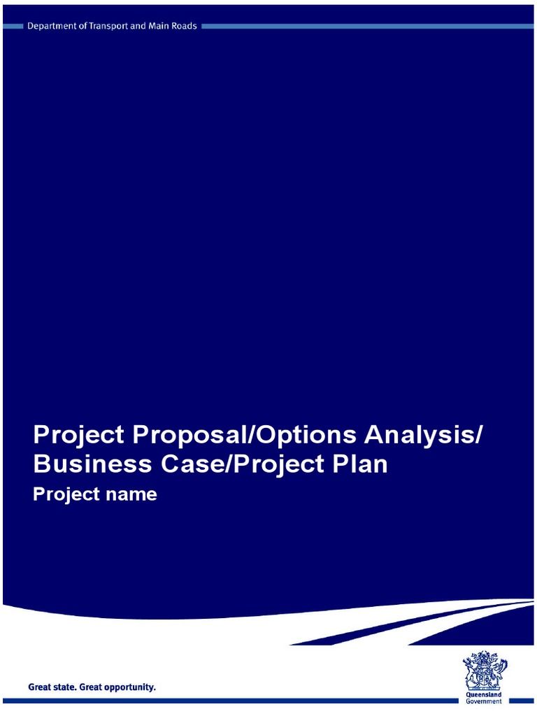 Project Proposal/Options Analysis/ Business Case/Project Plan | PDF ...