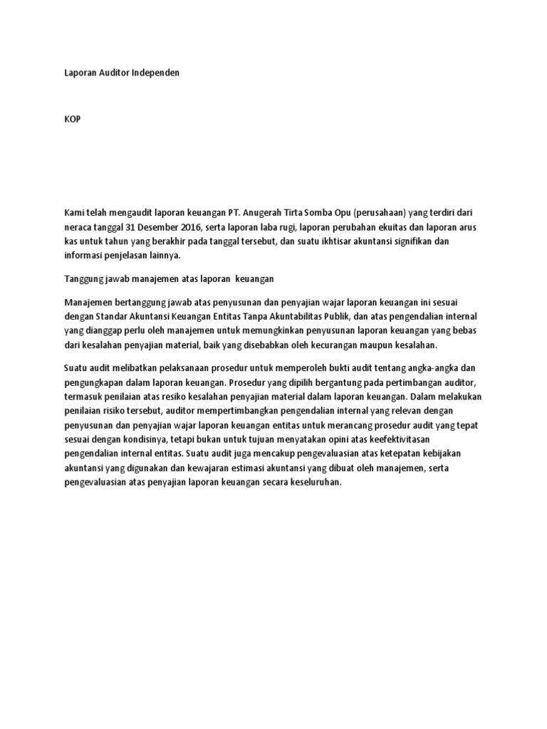 Contoh Proposal Audit | PDF