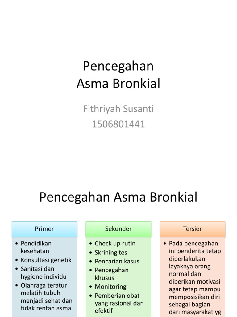 4 Pencegahan Asma Bronkial | PDF | Kesehatan Holistik